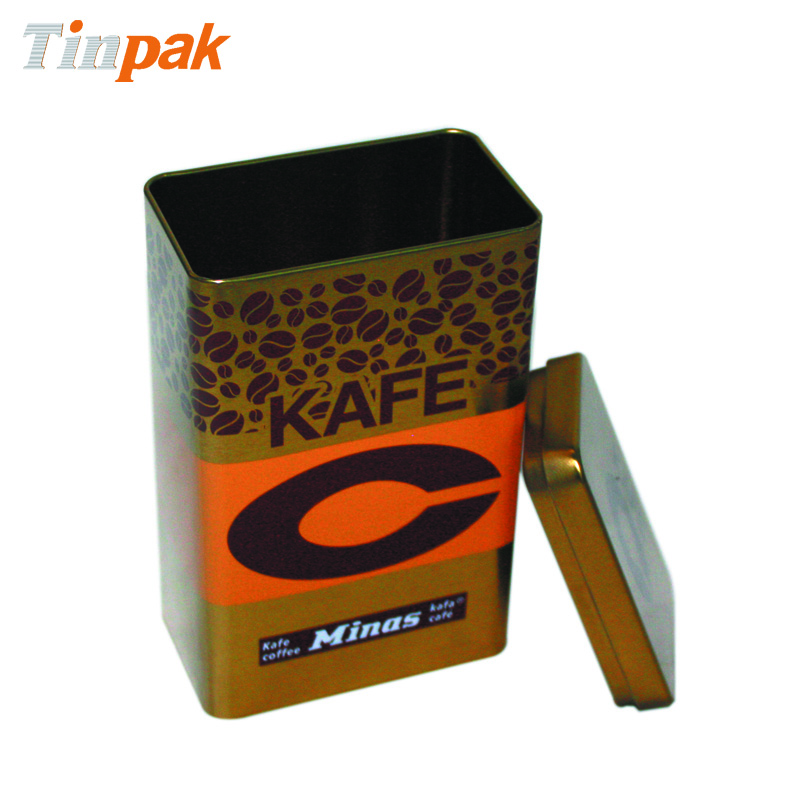 Wholesale Rectangular Custom Airtight Coffee Tin Box Factory