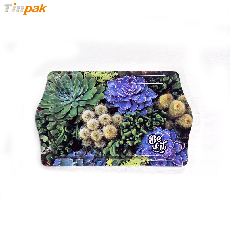 Unique shaped custom metal rolling trays supplier