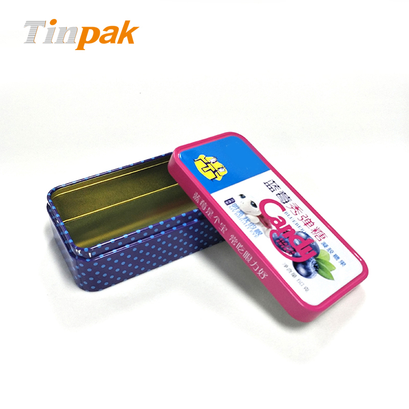 Rectangle custom candy metal boxes with automatic lines