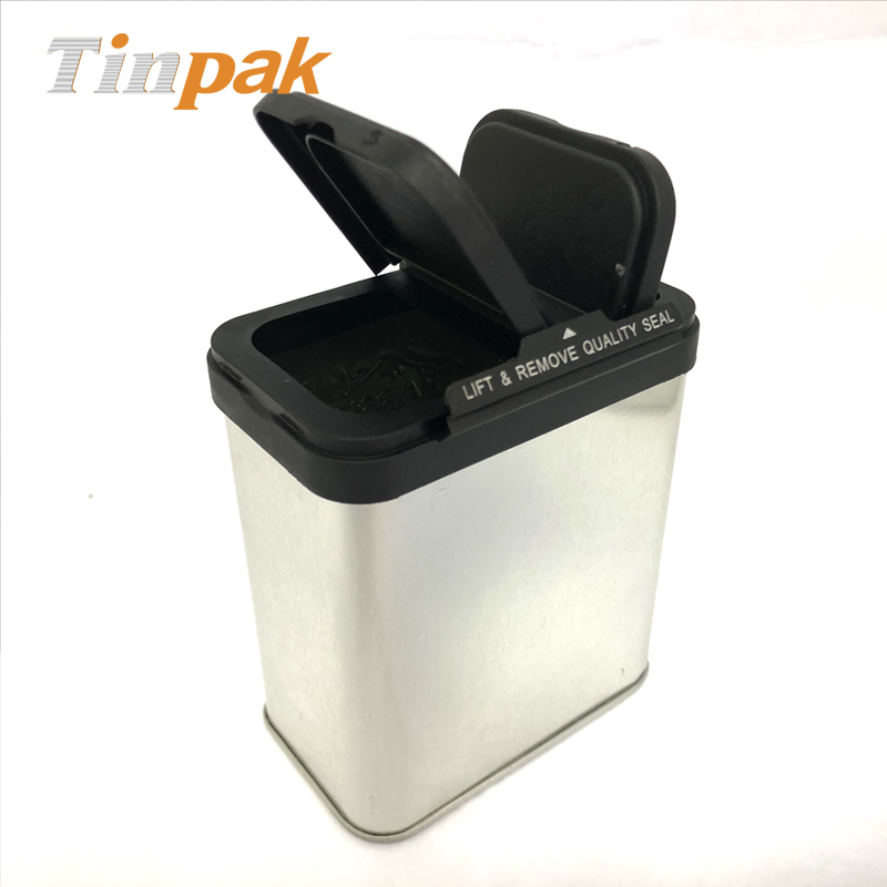 Customized rectangular spice tin containers with shaker lid